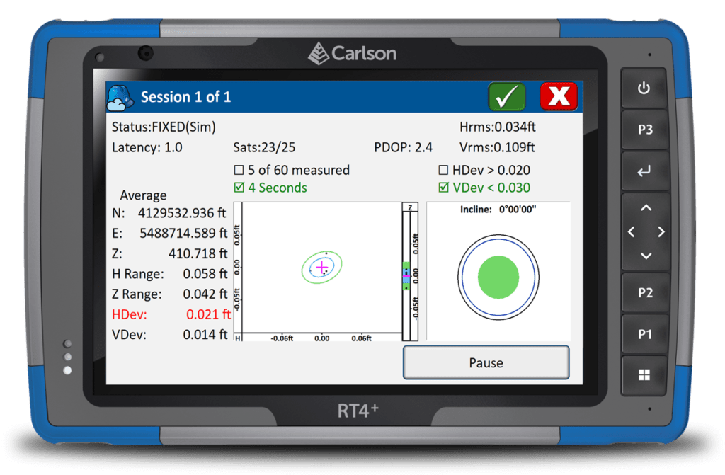 Carlson RT4+ Geo Cell Tablet Data Collector
